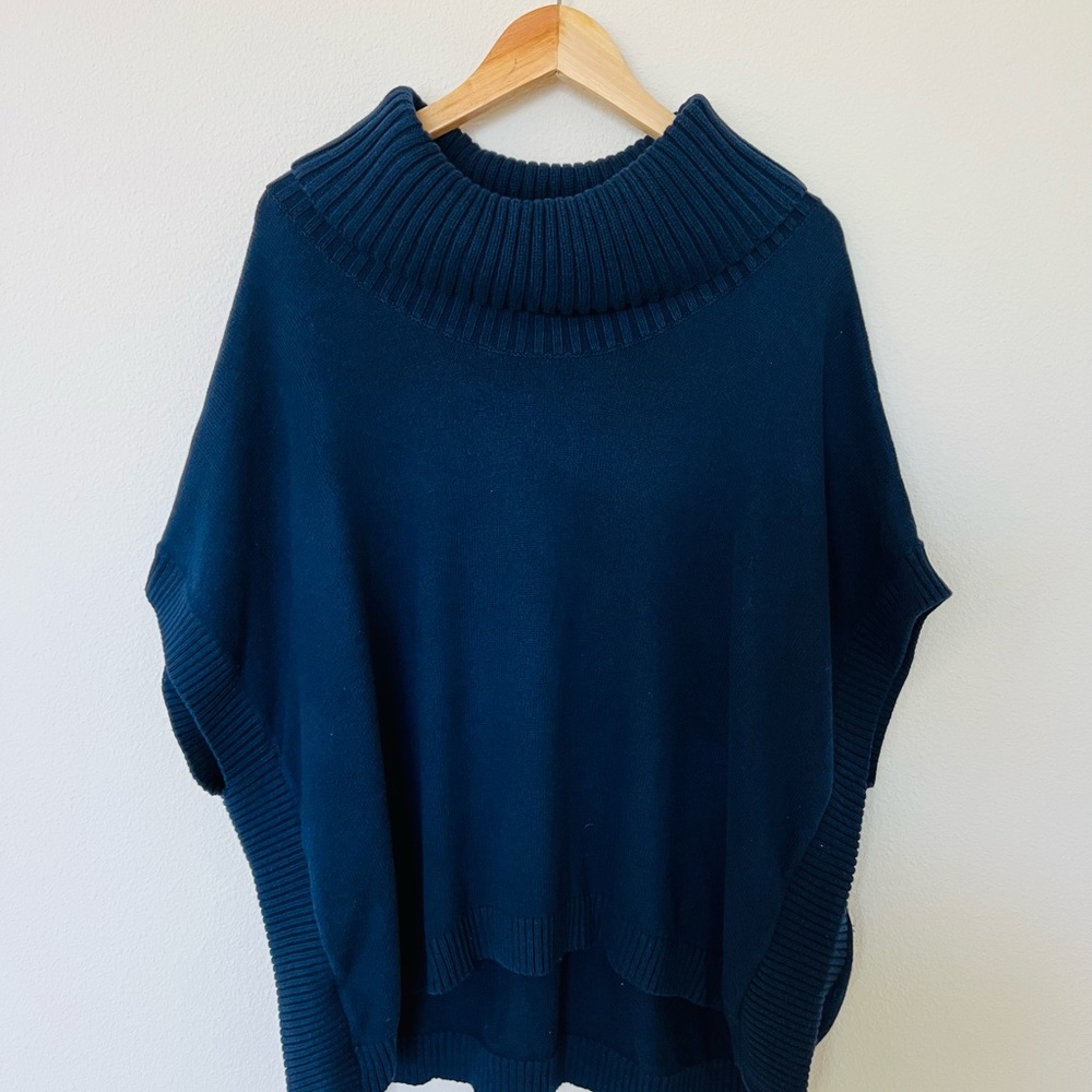 Banana Republic Poncho Turtleneck Sweater - Gem